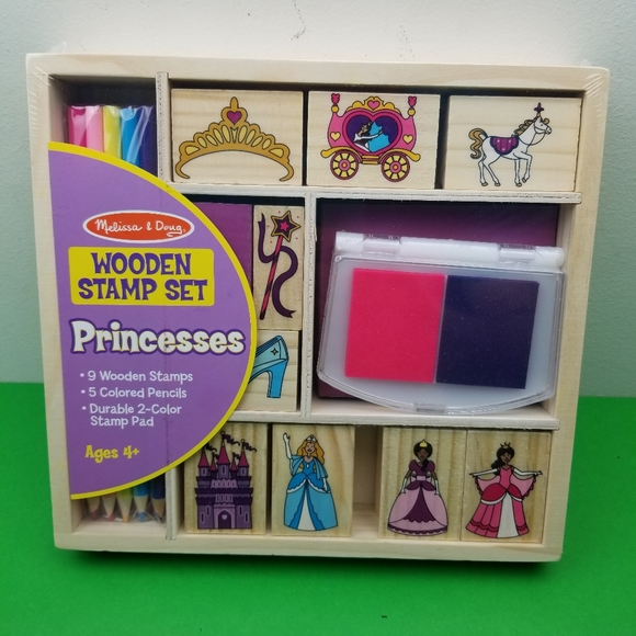 Melissa and Doug | Toys | Melissa Doug 248 Wooden Princess Stamp Set ...